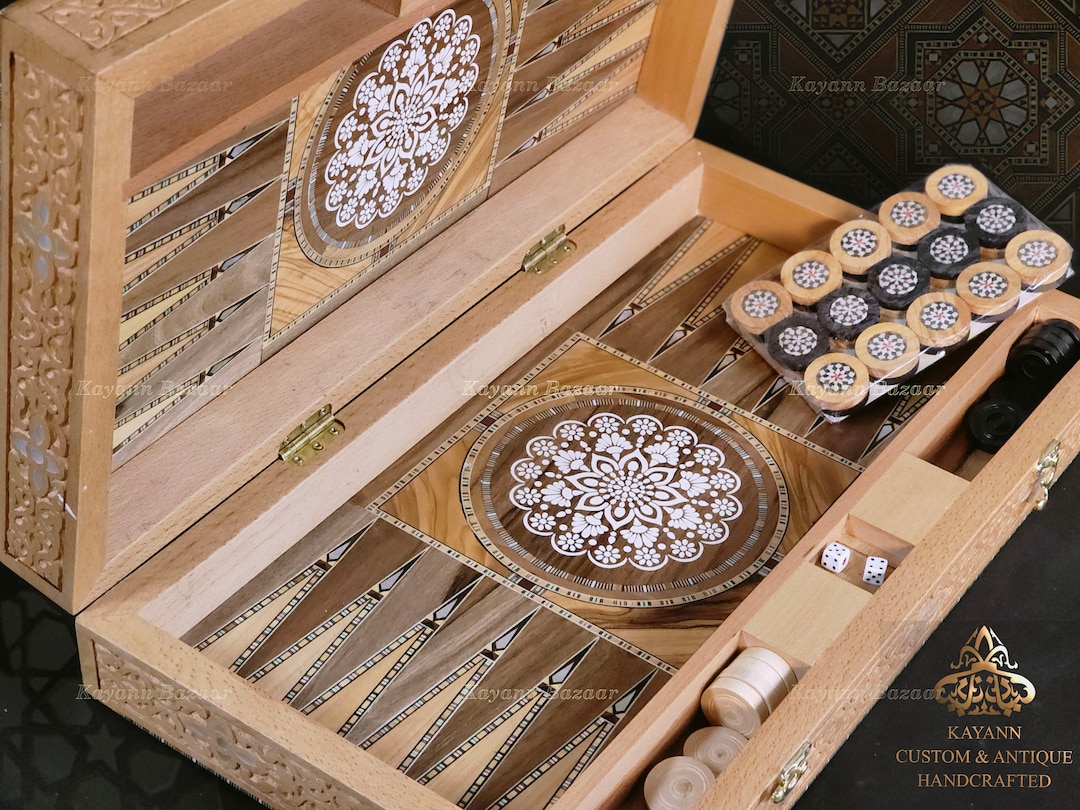 Luxury Backgammon Board, Solid Handmade Backgammon Set, High Quality ...