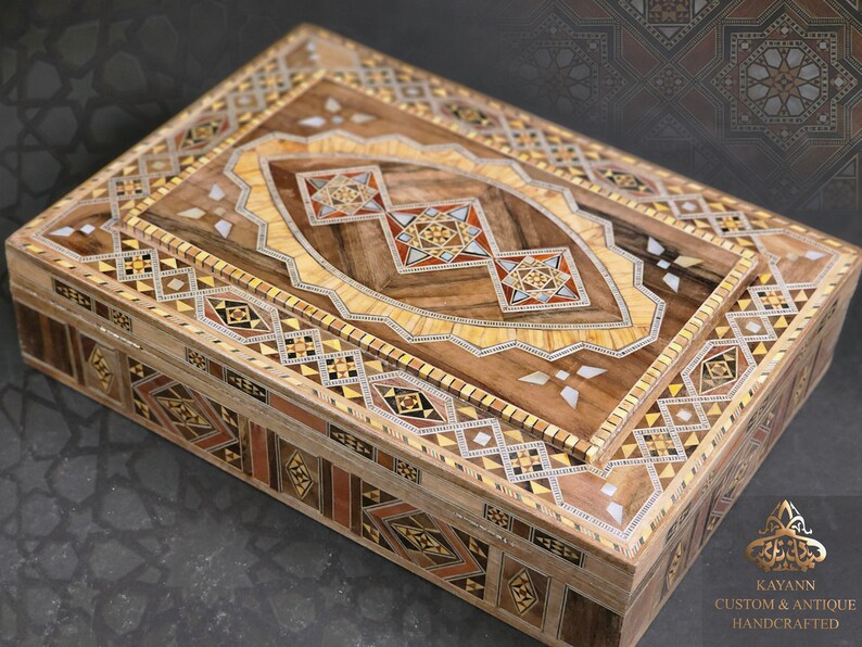 Luxury Wooden Jewelry Box / Handmade Box Inlaid With Mother of - Etsy