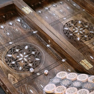Backgammon Set, Luxury Solid Backgammon Board, One of a Kind Solid Wood ...