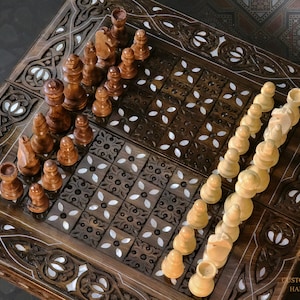 Backgammon Set, Luxury Solid Backgammon Board, One of a Kind Solid Wood ...