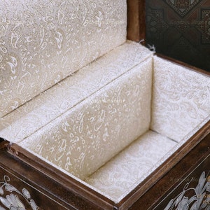 Luxury Mother of Pearl Jewelry Box / Hand Carved Wooden Box, Handmade ...