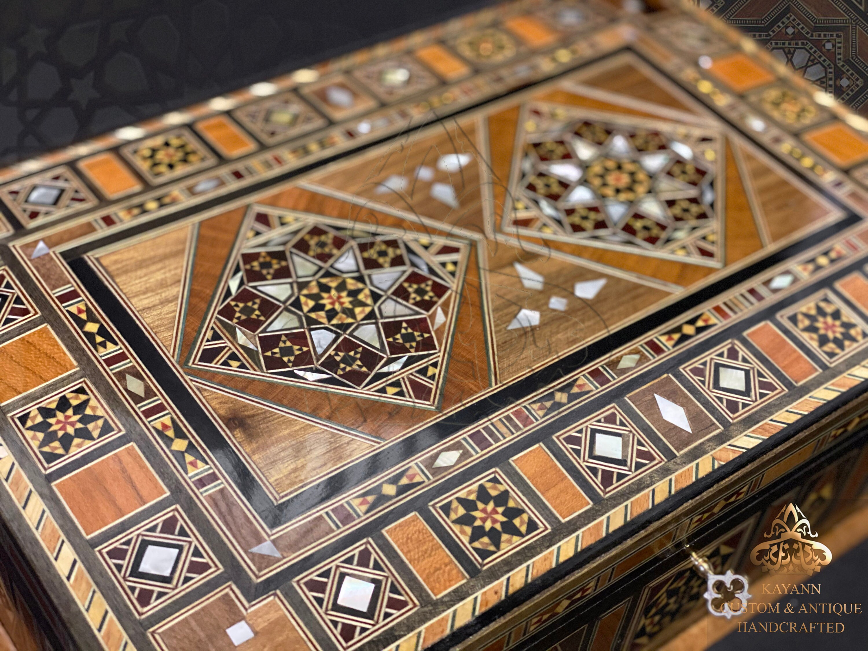 Jewelry Wooden Box / Rectangle Box Handmade Mosaic Box Inlaid - Etsy