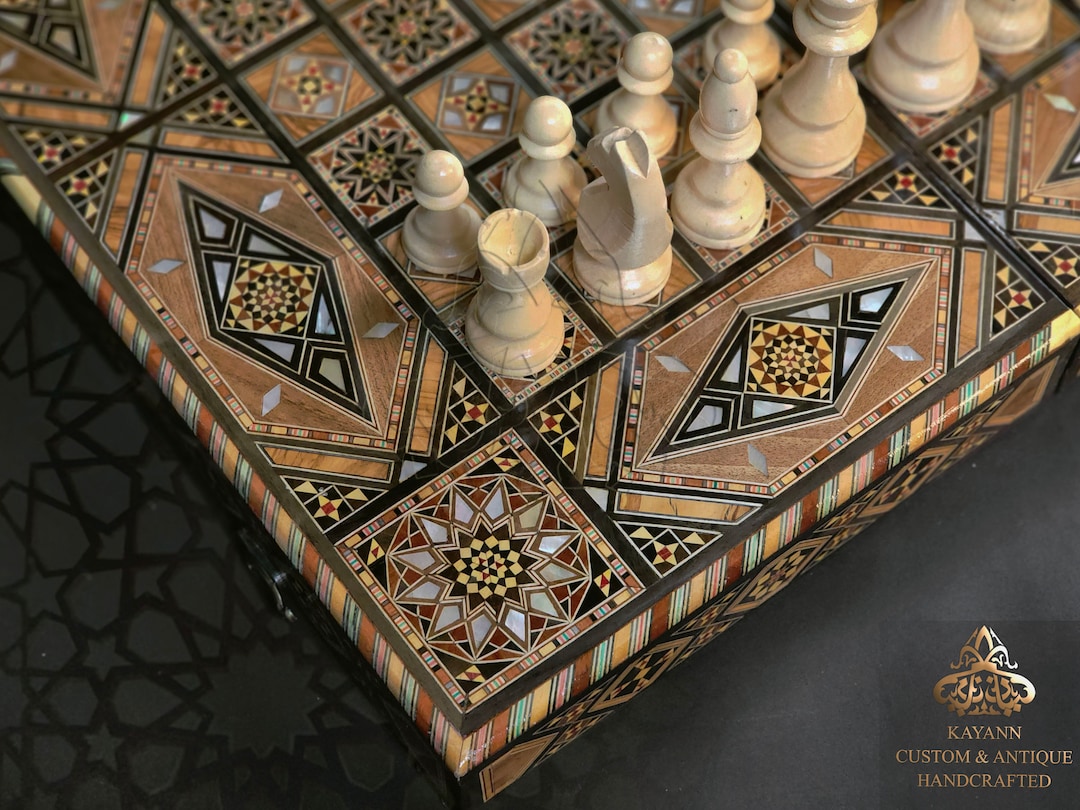 21 Inches Solid Wooden Backgammon Set, Luxury Backgammon Board, HQ ...