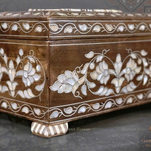 Luxury Mother of Pearl Jewelry Box / Hand Carved Wooden Box, Handmade ...
