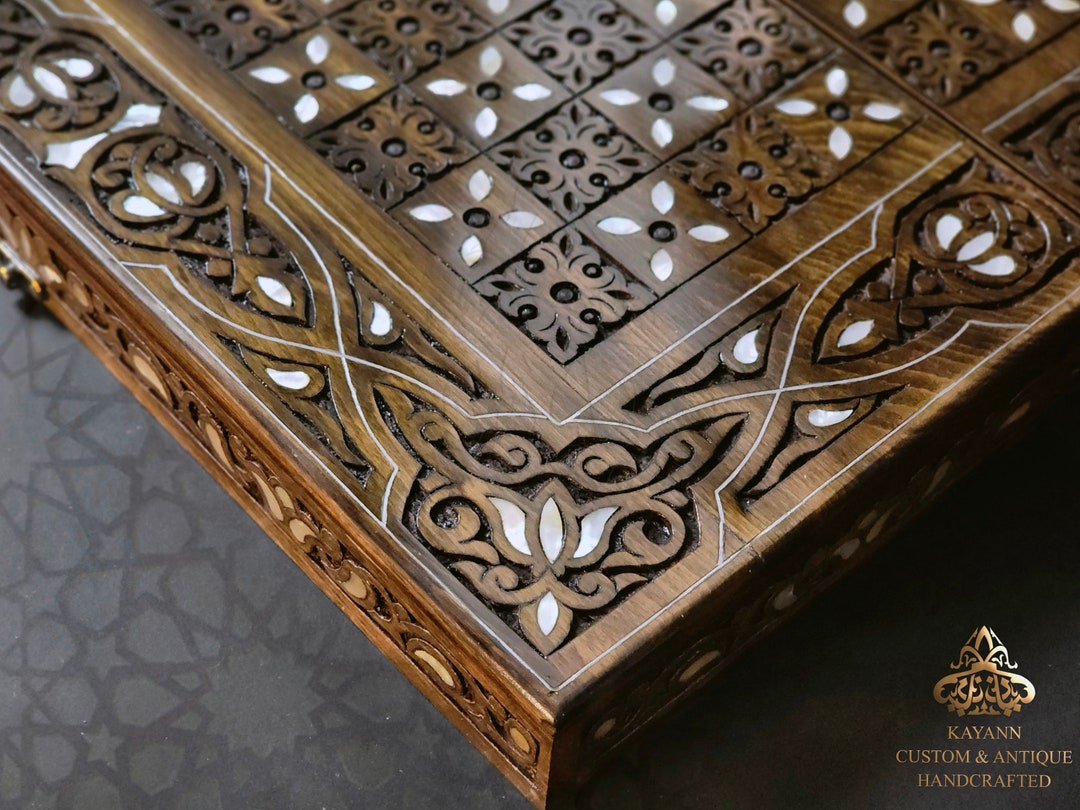 Backgammon Set, Luxury Solid Backgammon Board, One of a Kind Solid Wood ...