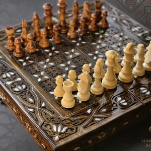 Backgammon Set, Luxury Solid Backgammon Board, One of a Kind Solid Wood ...