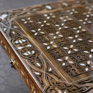 Backgammon Set, Luxury Solid Backgammon Board, One of a Kind Solid Wood ...