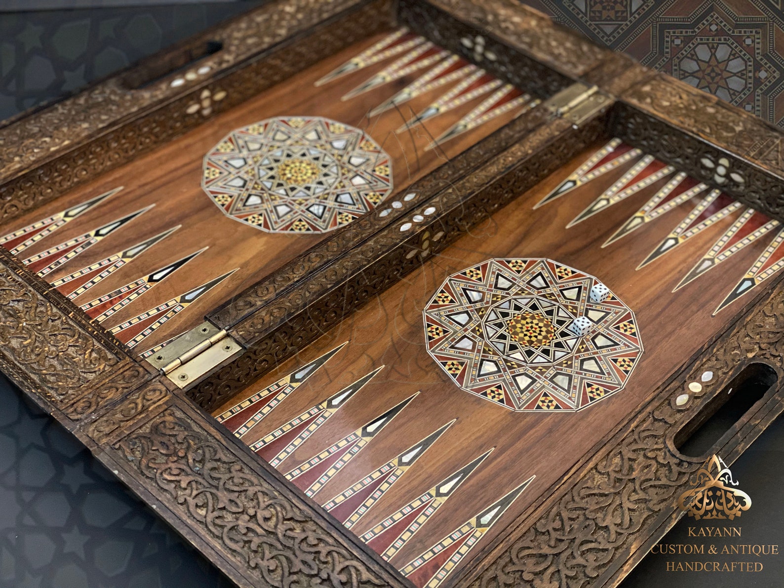 Backgammon set 23 inches Luxury Backgammon Board HQ solid | Etsy