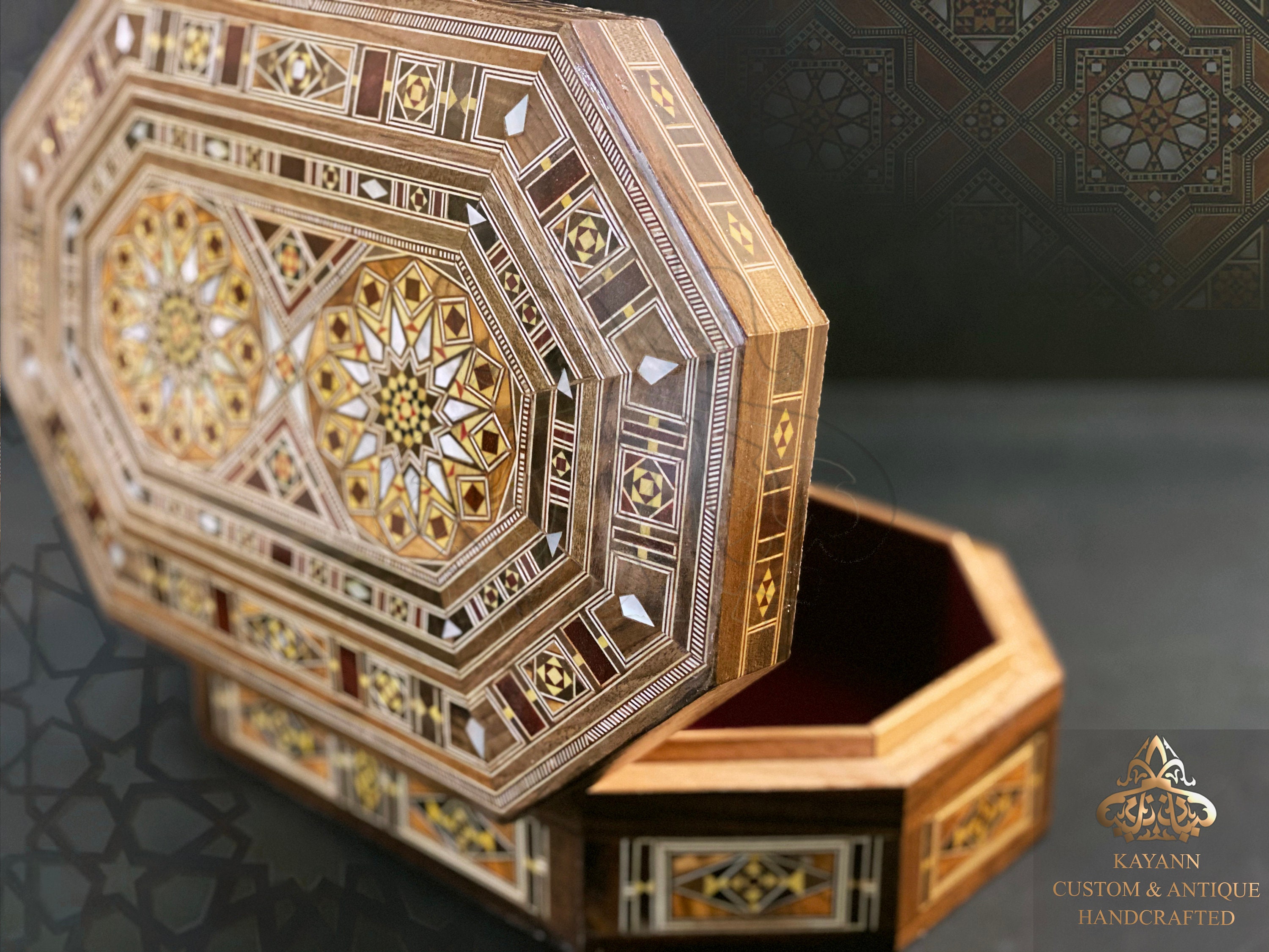 Jewelry Wooden Box / Handmade Mosaic Box Decorative Box - Etsy