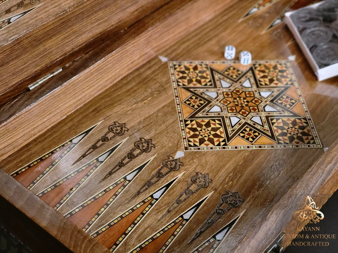 Luxury Backgammon Board, HQ Chess and Backgammon Set, Wooden Backgammon ...