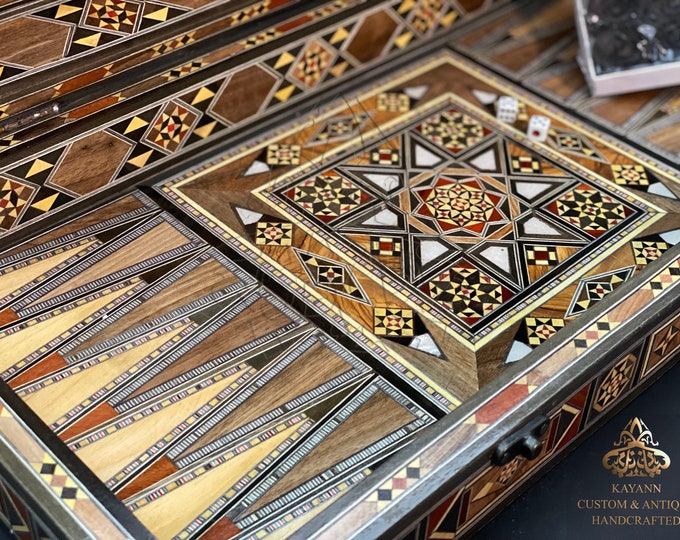 Luxury Backgammon Board, HQ Chess and Backgammon Set, Wooden Backgammon ...