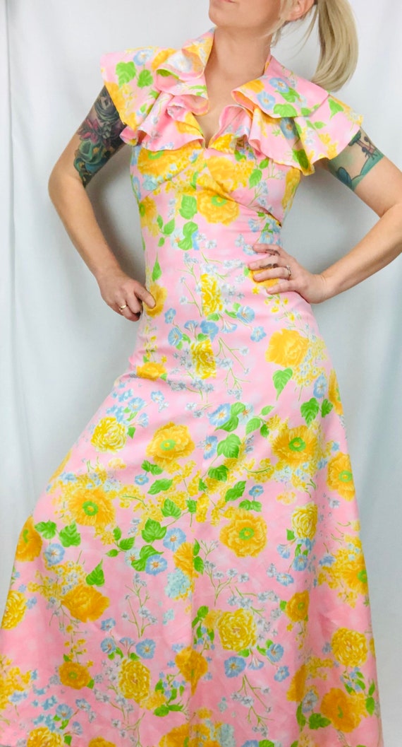 vintage ruffle top dress - Gem