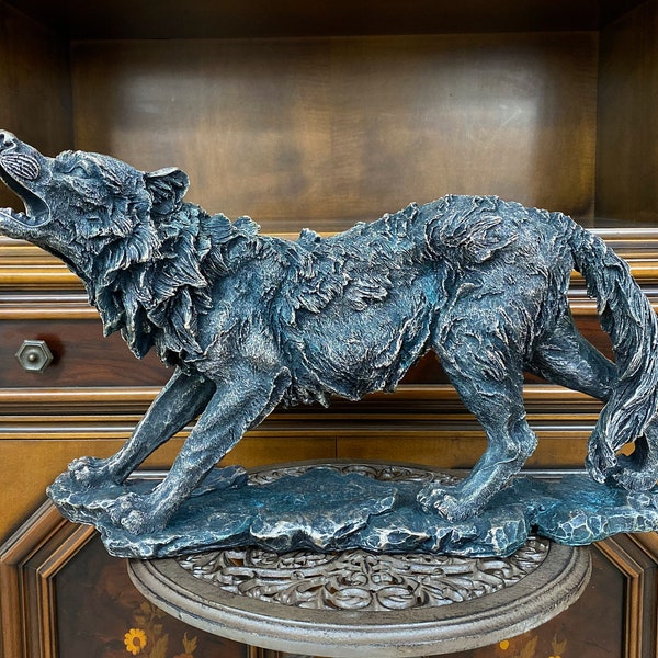 Wolf Sculpture - Etsy