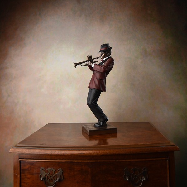 Trumpet Player Statue - Etsy