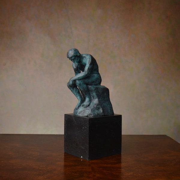 Patina Bronze Thinker Statue - Etsy