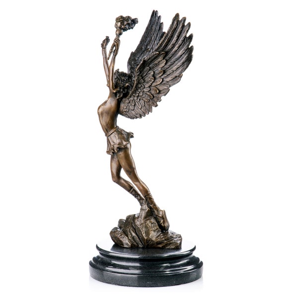 Angel With Torch Statue - Etsy