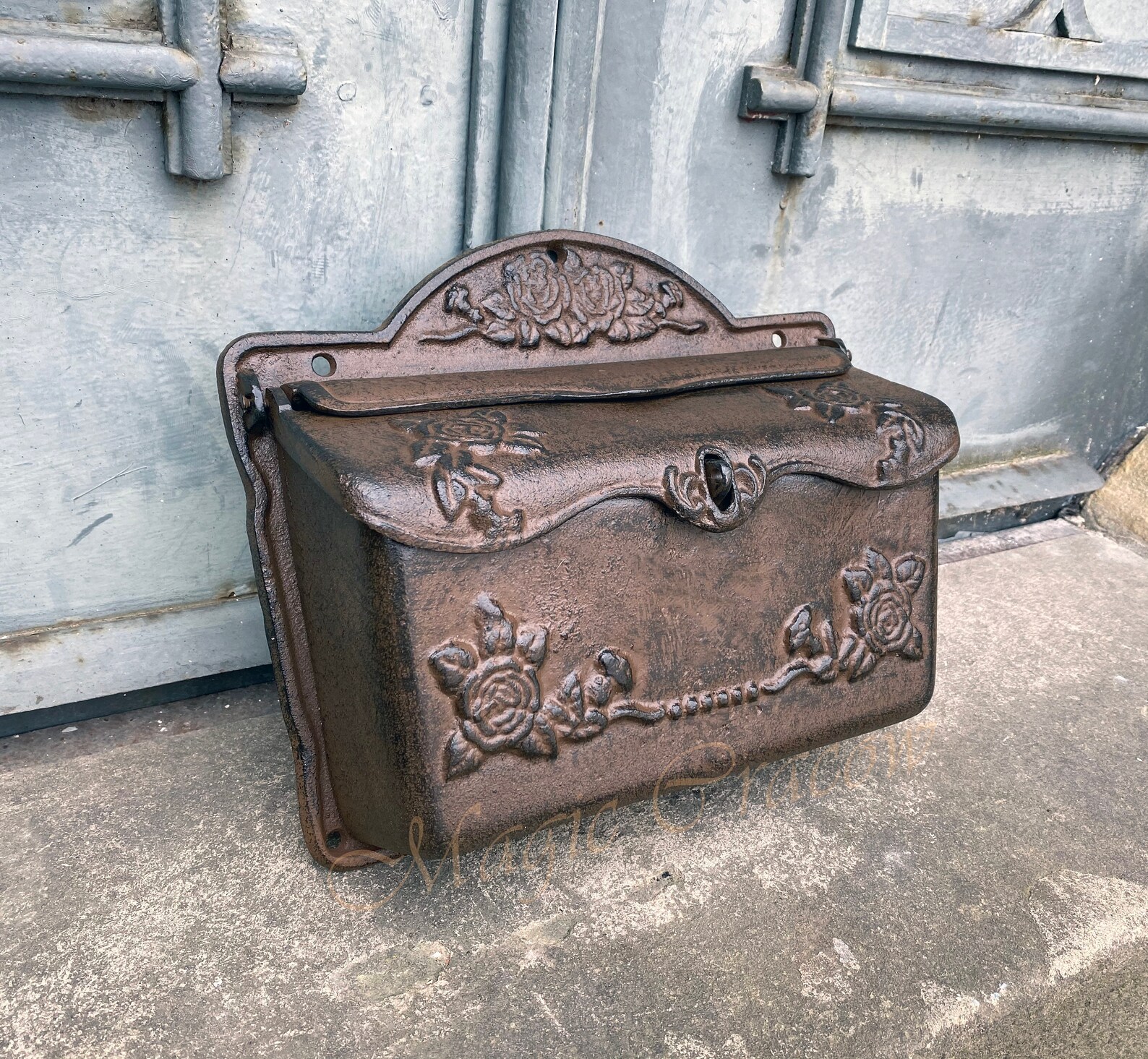 Vintage Mailbox Retro Mailbox Wit Flowers Antique Home | Etsy