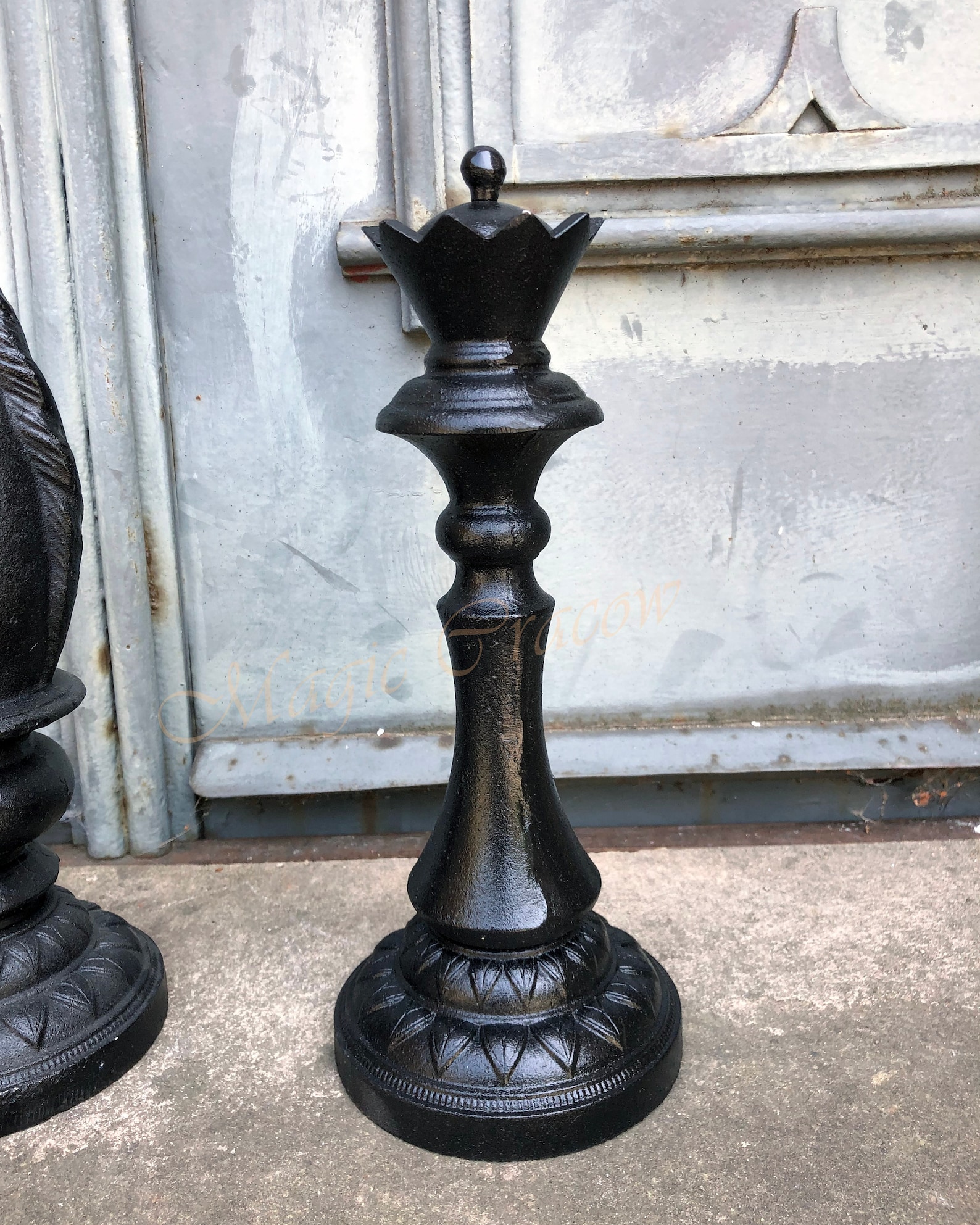 Three Chess Set Queen King and Horse Large Sculptures Set | Etsy