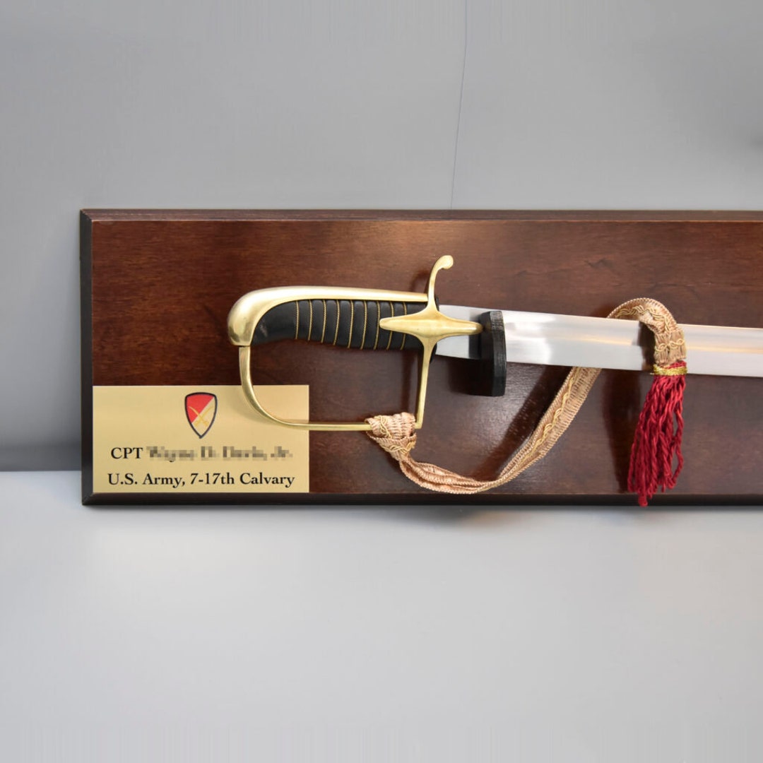 Dark Brown Wooden Saber Wall Hanger Universal Display for Sabers Wall ...