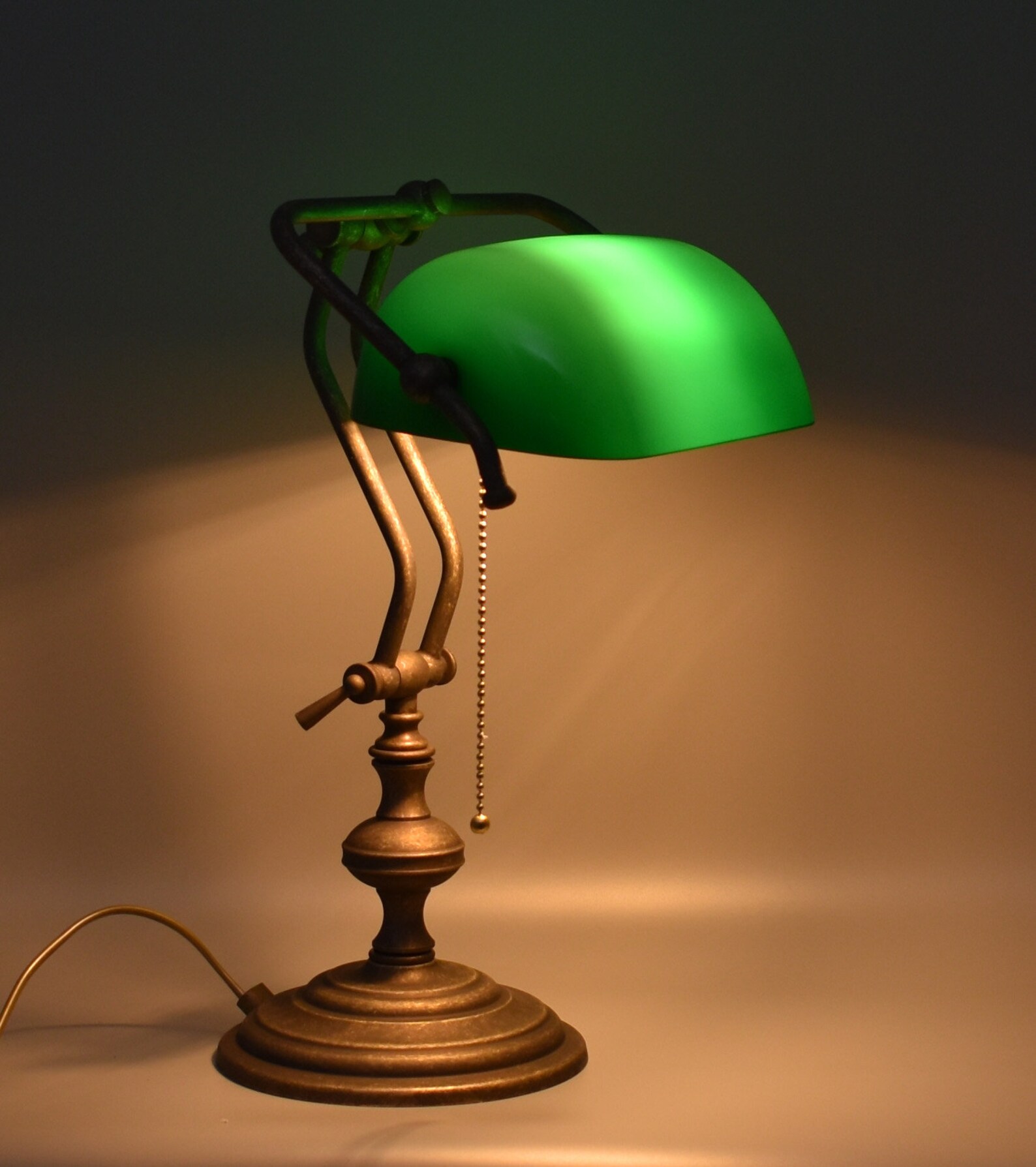 Emerald Green Glass Lamp Shade for Banker Style Lamp - Etsy