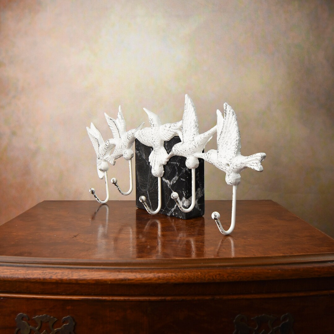 Wall Hanger With Hummingbirds Elegant Cast Iron Hook for - Etsy