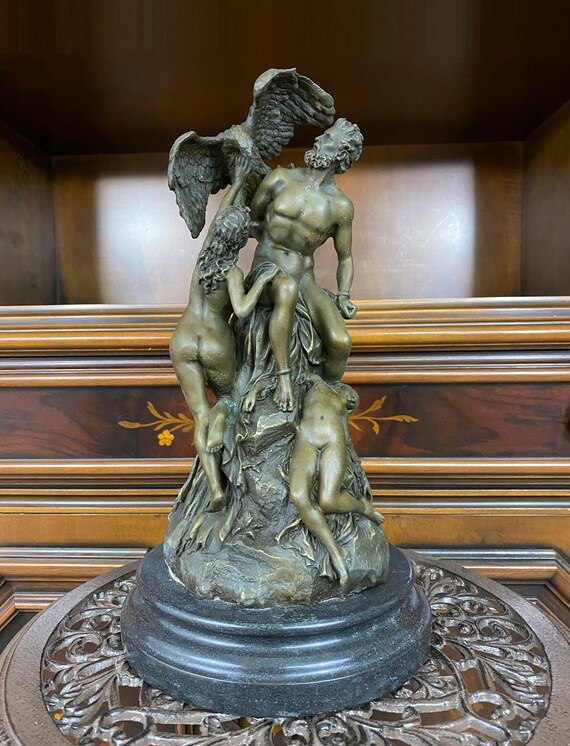 Limited Bronze Prometheus on Rock Heroism Symbol Bronze - Etsy Australia