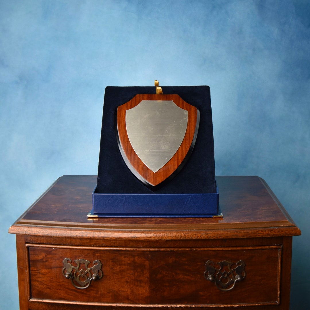 Personalized Award and Gift, Badge Shape Engraved Diploma in Navy Gift ...