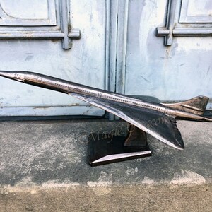Vintage Concorde Large Metal Model Old Airplane Desk - Etsy