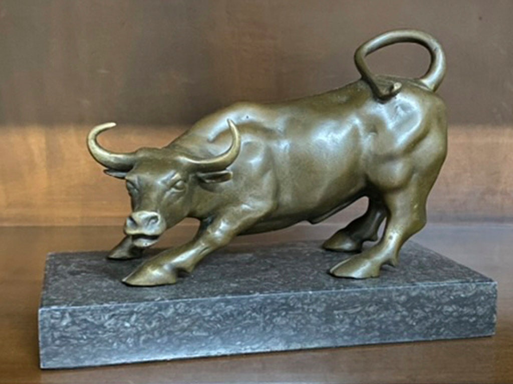 Limited Bronze Wall Street Bull Statue Sculpture Bronze on - Etsy