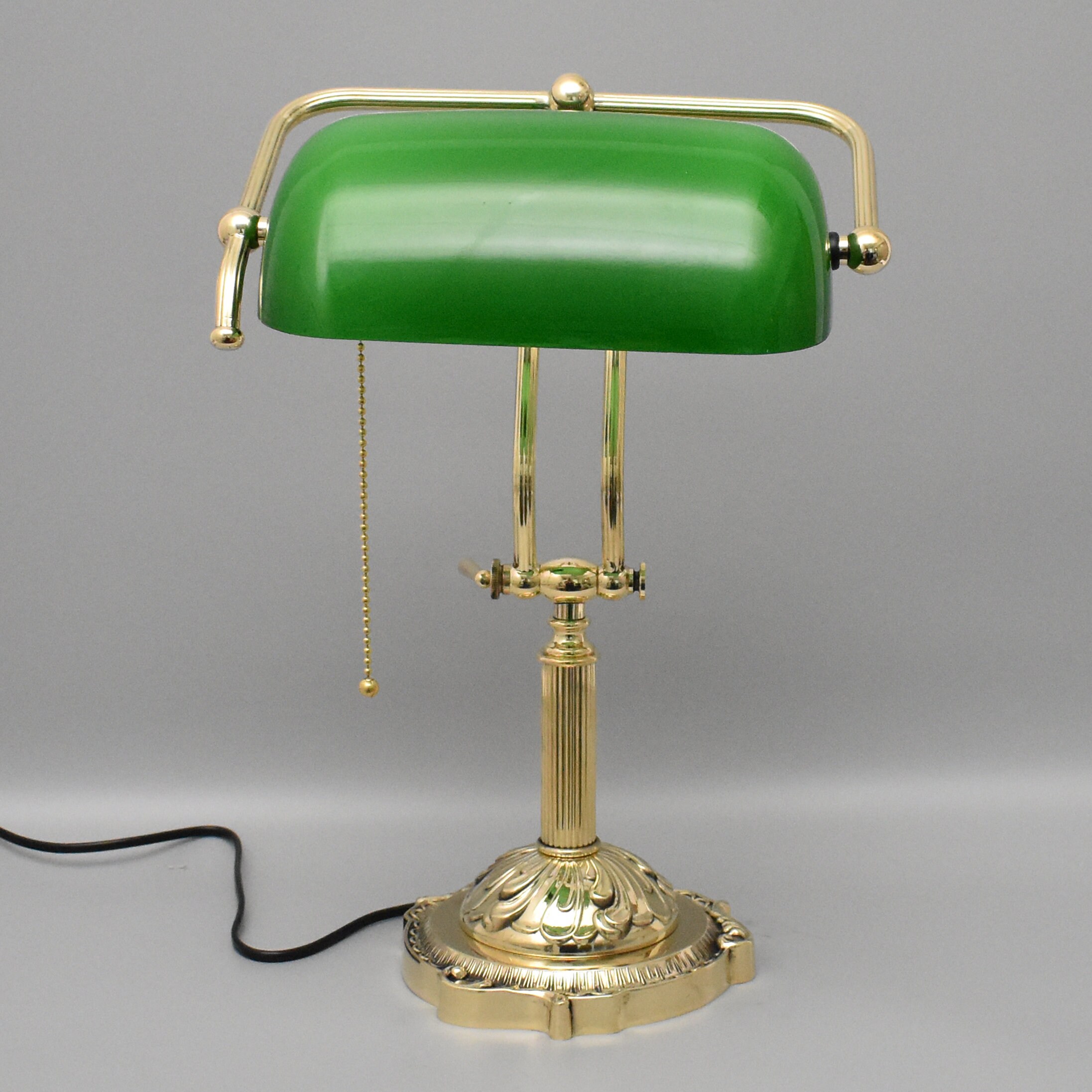 Banker Lamp With Gold Finish Adjustable Height Polished - Etsy