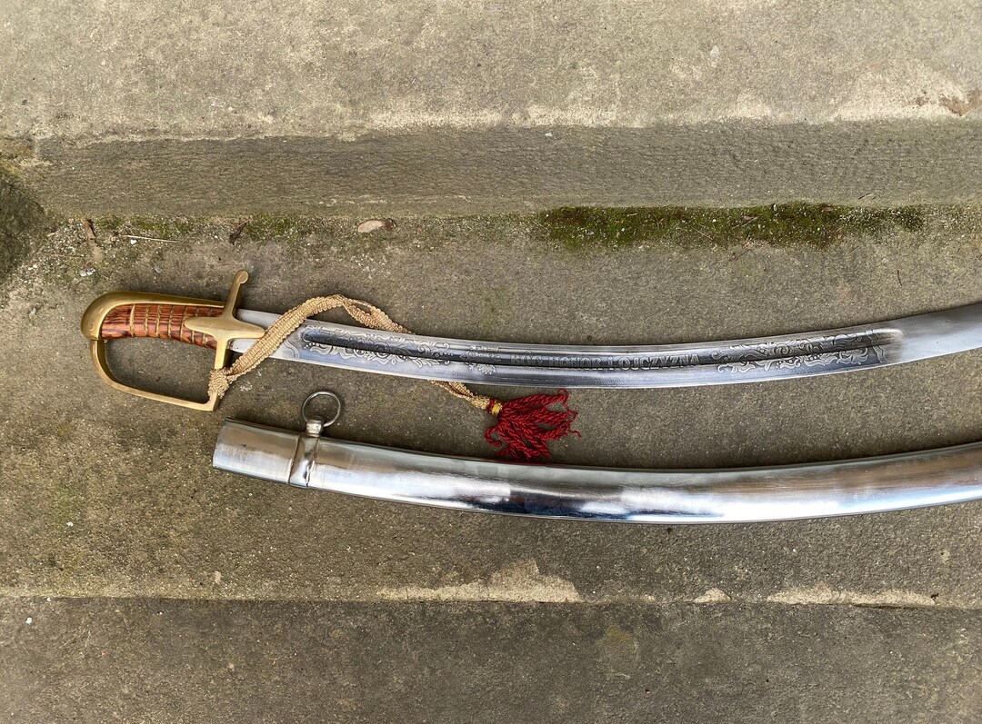 Polish Cavalry Saber With Scabbard 1934, Signed god Honor Homeland, Cold Steel, Decorative ...