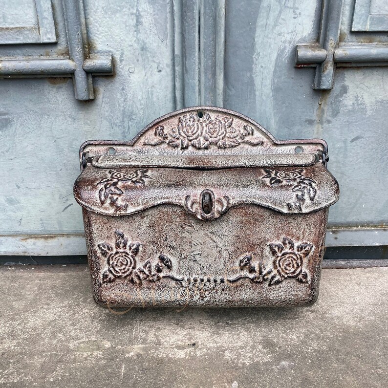 Vintage Mailbox Retro Mailbox Wit Flowers Antique Home - Etsy