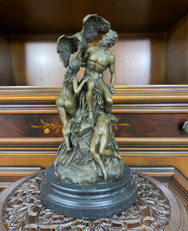 Limited Bronze Prometheus on Rock Heroism Symbol Bronze - Etsy