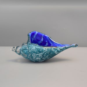 Sea Shell Blue Glass Figurine, Murano Glass Sculpture, Antique Home ...