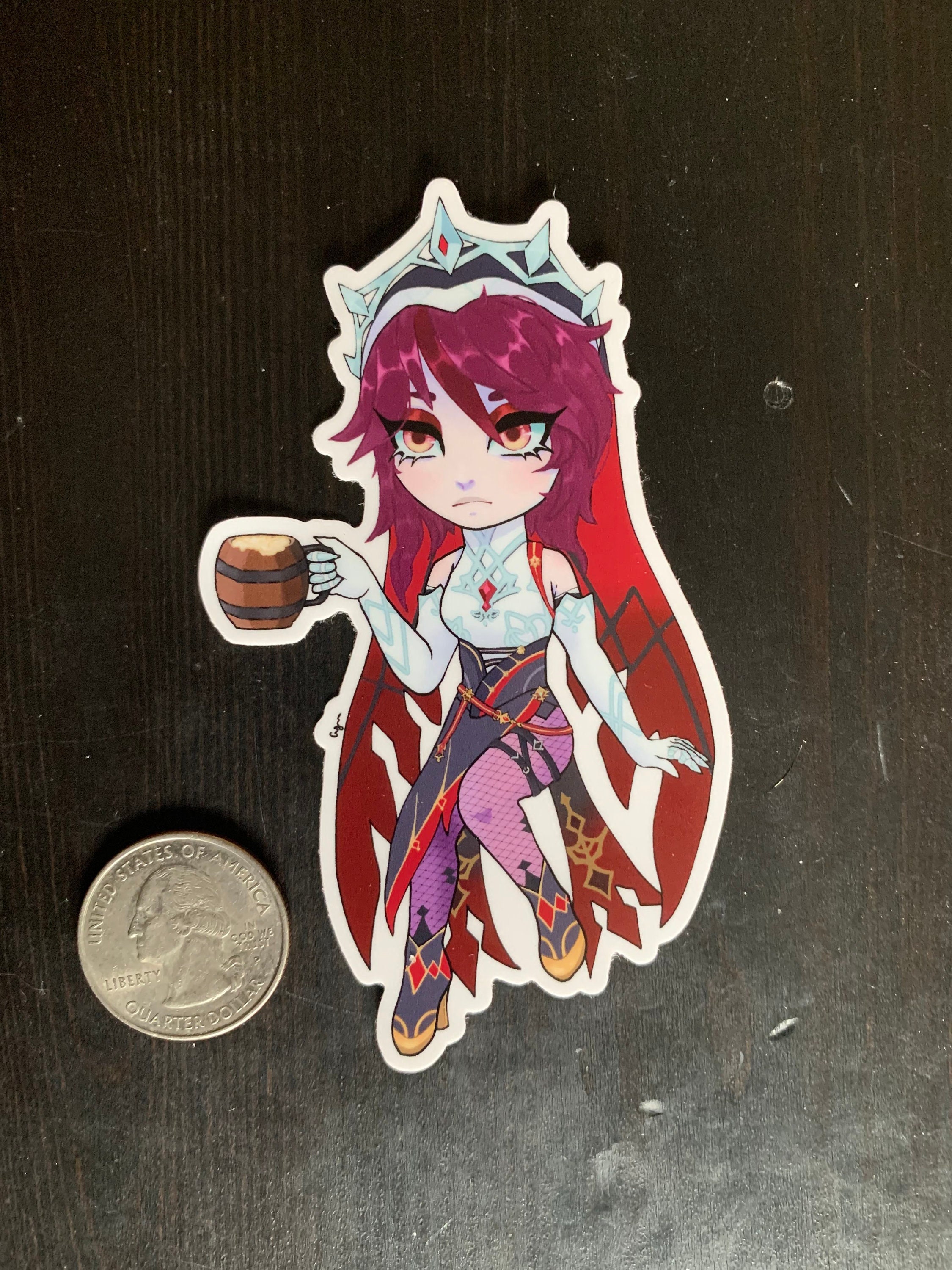 Genshin Impact Rosaria Vinyl Sticker - Etsy