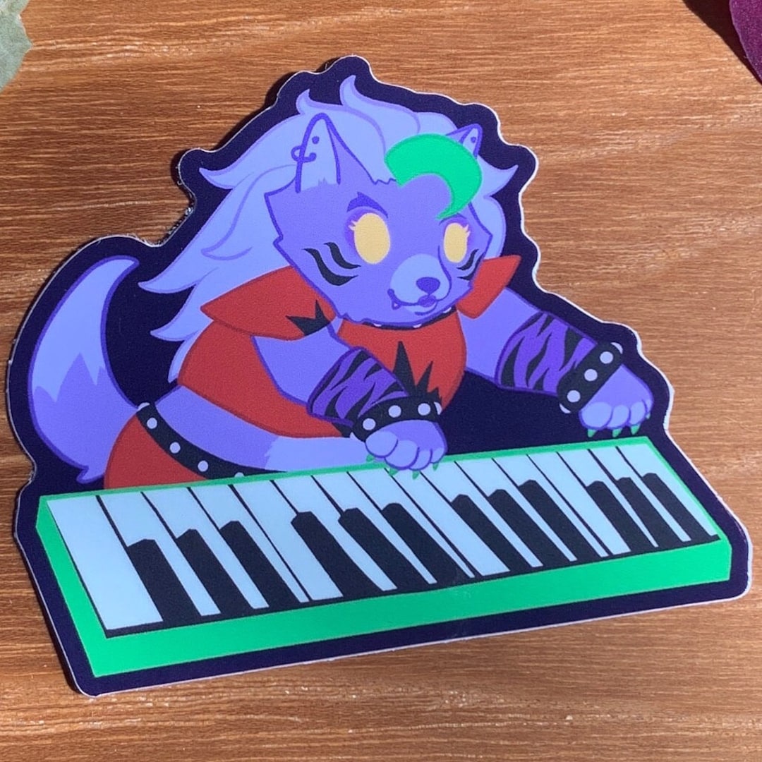 FNAF Keytar Wolf Vinyl Sticker - Etsy