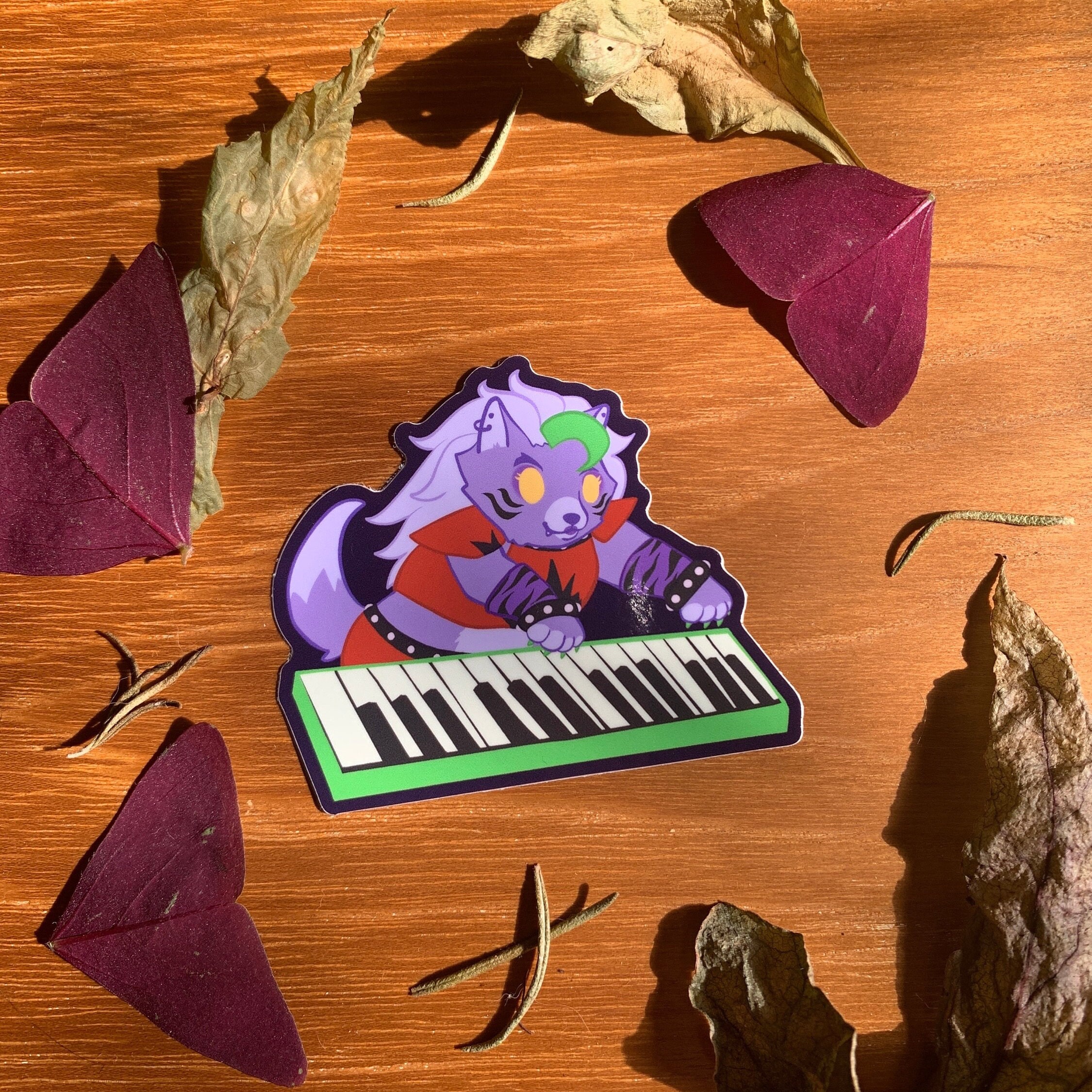 FNAF Keytar Wolf Vinyl Sticker - Etsy