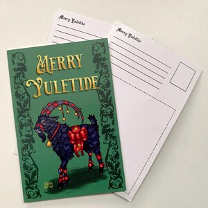 Merry Yuletide Postcard - Etsy