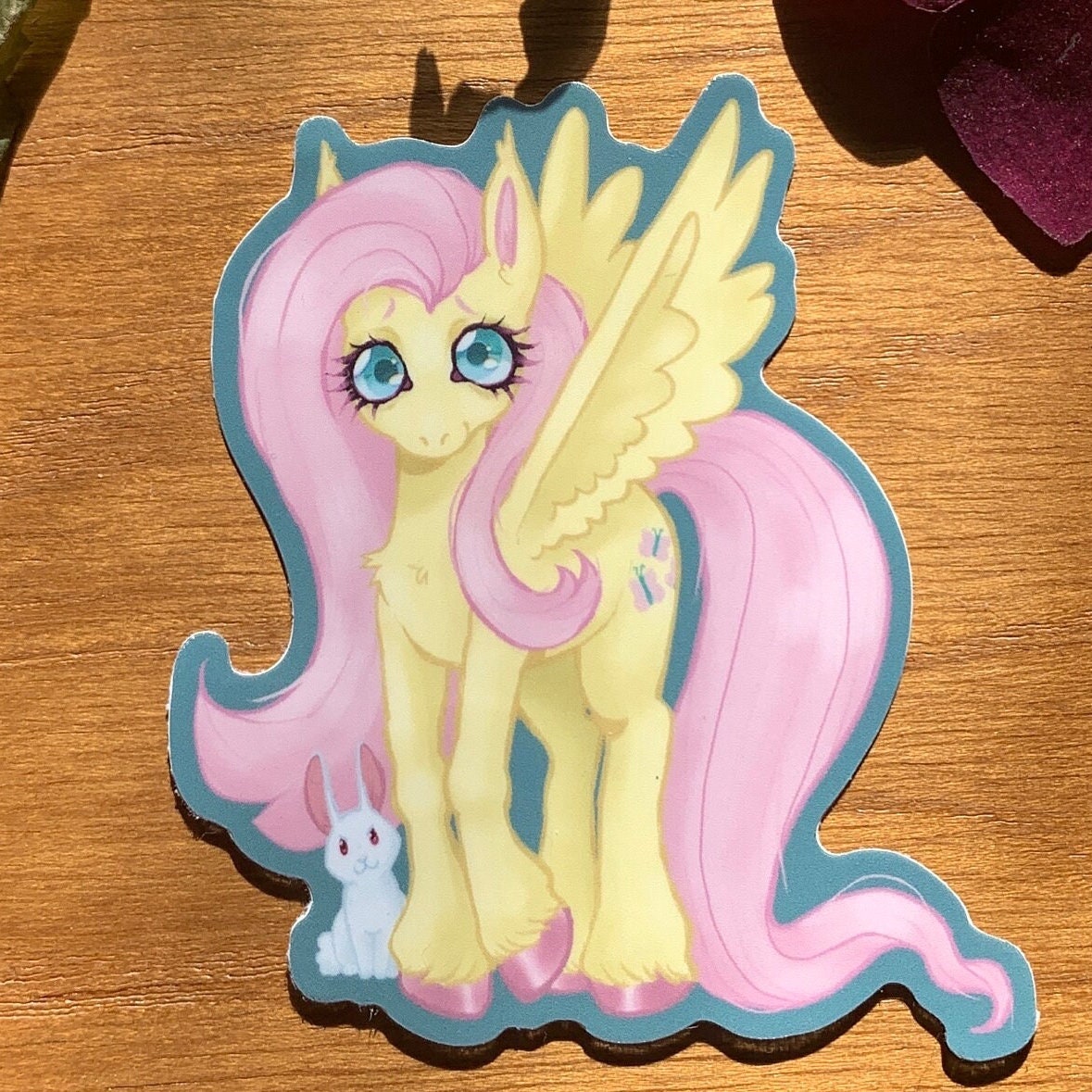 MLP Fluttershy Vinyl Sticker - Etsy