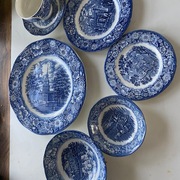 Liberty Blue Dishes - Etsy