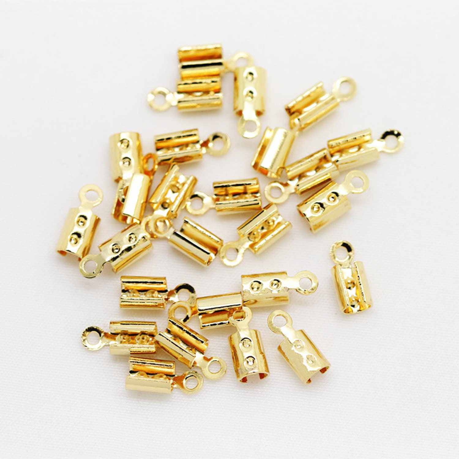 Crimp Ends Fasteners ClaspCord EndsGold Plated Brass | Etsy