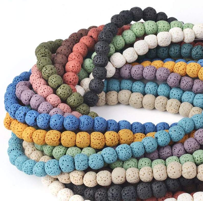 Natural Lava Beads,yellow Volcanic Stone Round Beads 6/8/10/12/14mm for ...