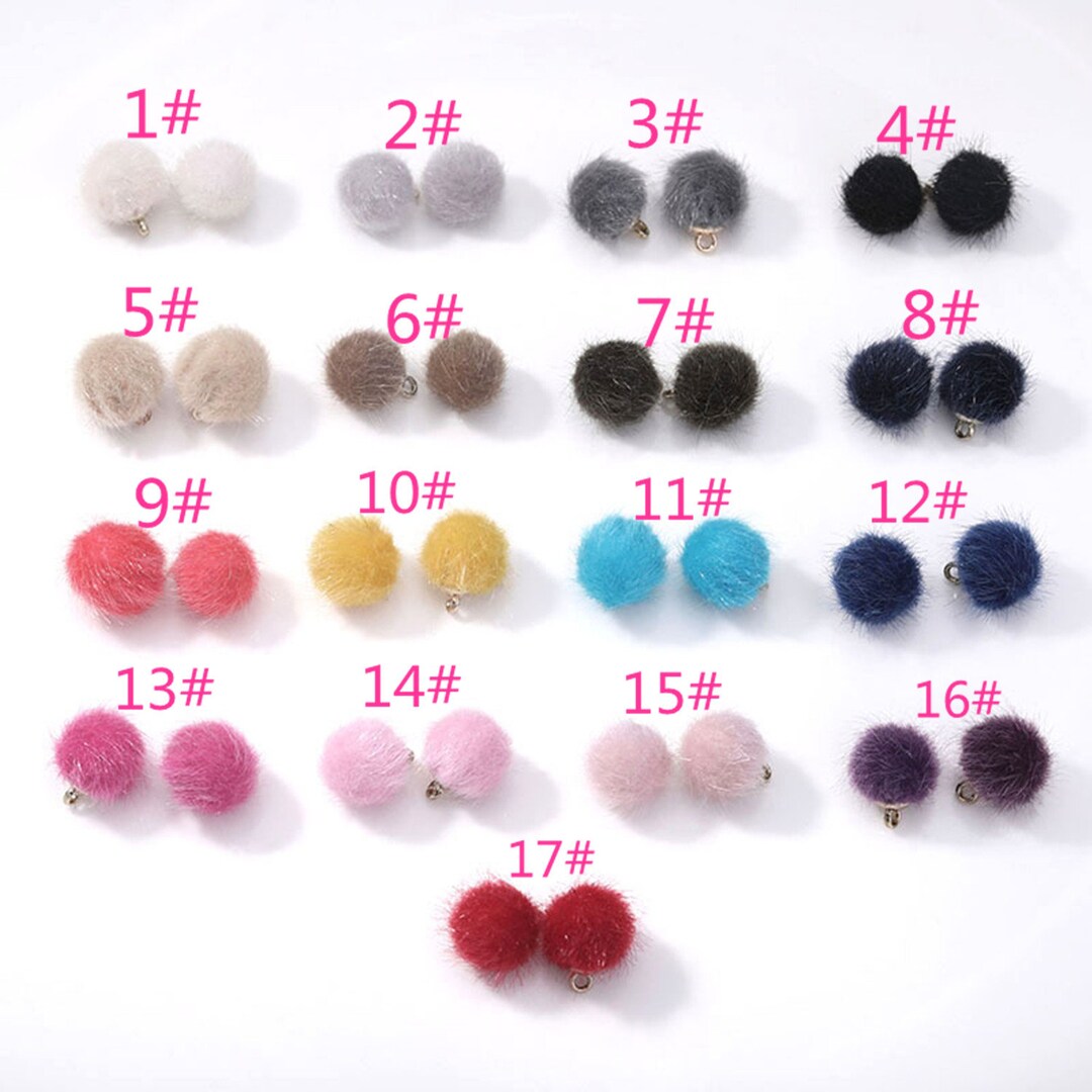 Furry Ball Charms,pom Pom Charms,earring Pendants Findings,diy Jewelry ...