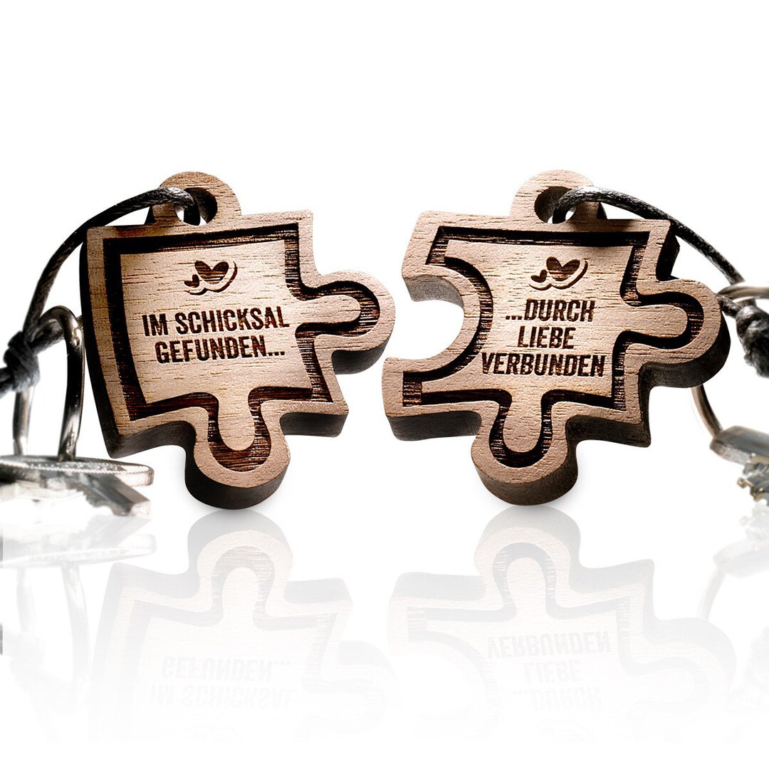 Puzzel hanger set van 2 uw gewenste tekst symbool ontwerp uw ...