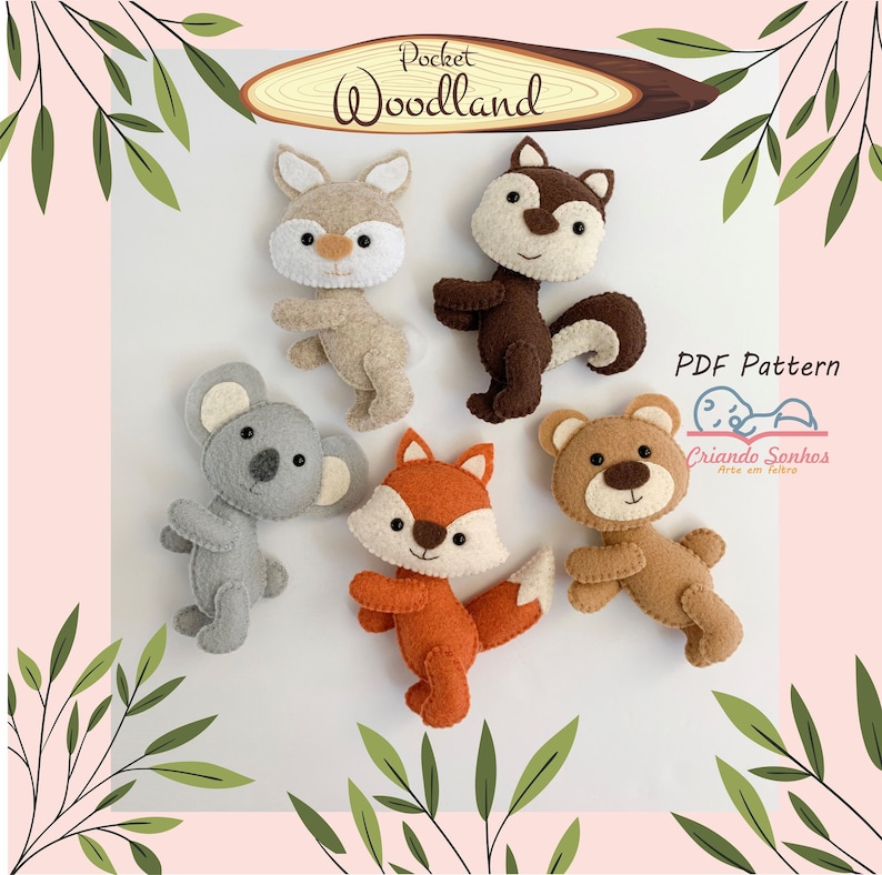 Woodland PDF Pattern Woodland Pattern Felt Woodland Nursery Decor ...