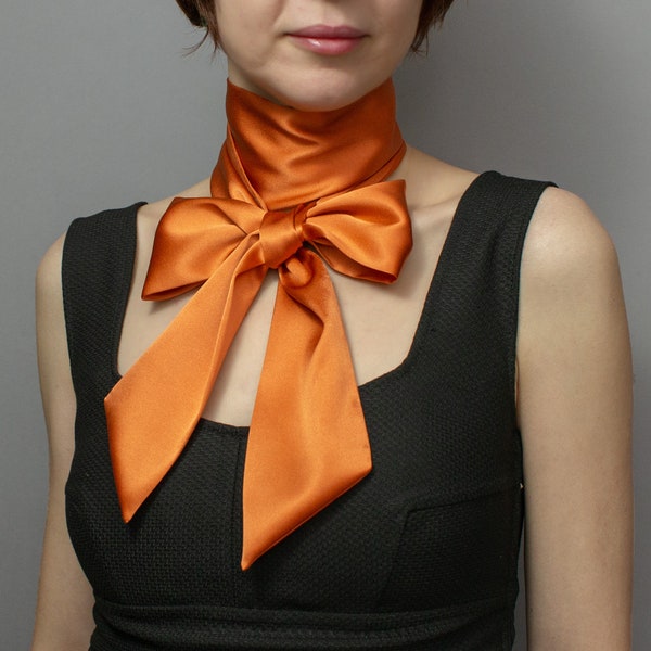 Orange Silk Scarf - Etsy