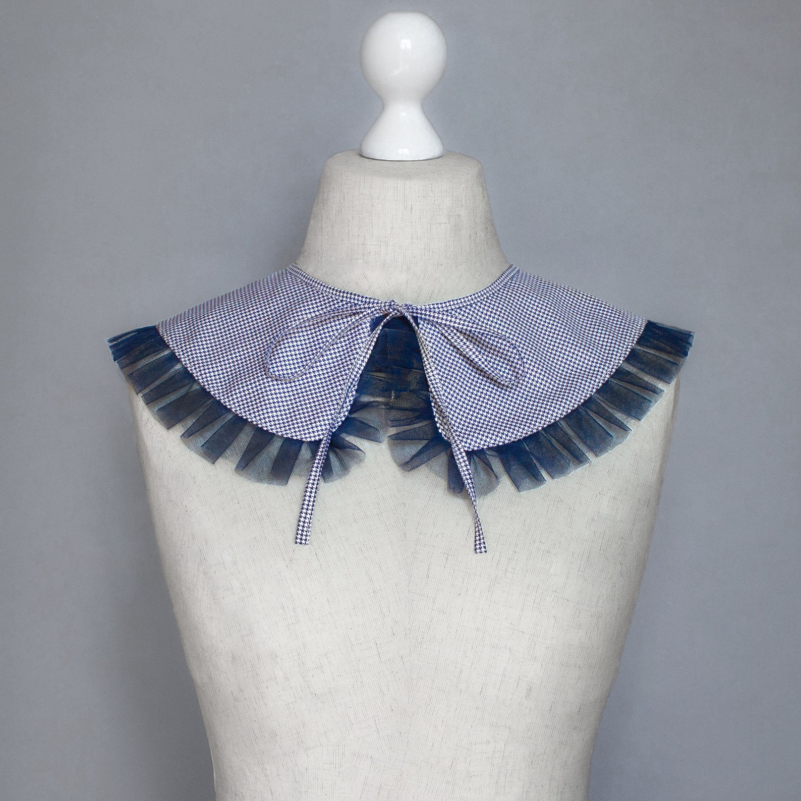Blue Navy Cotton Removable Collar Frill Collar Detachable - Etsy