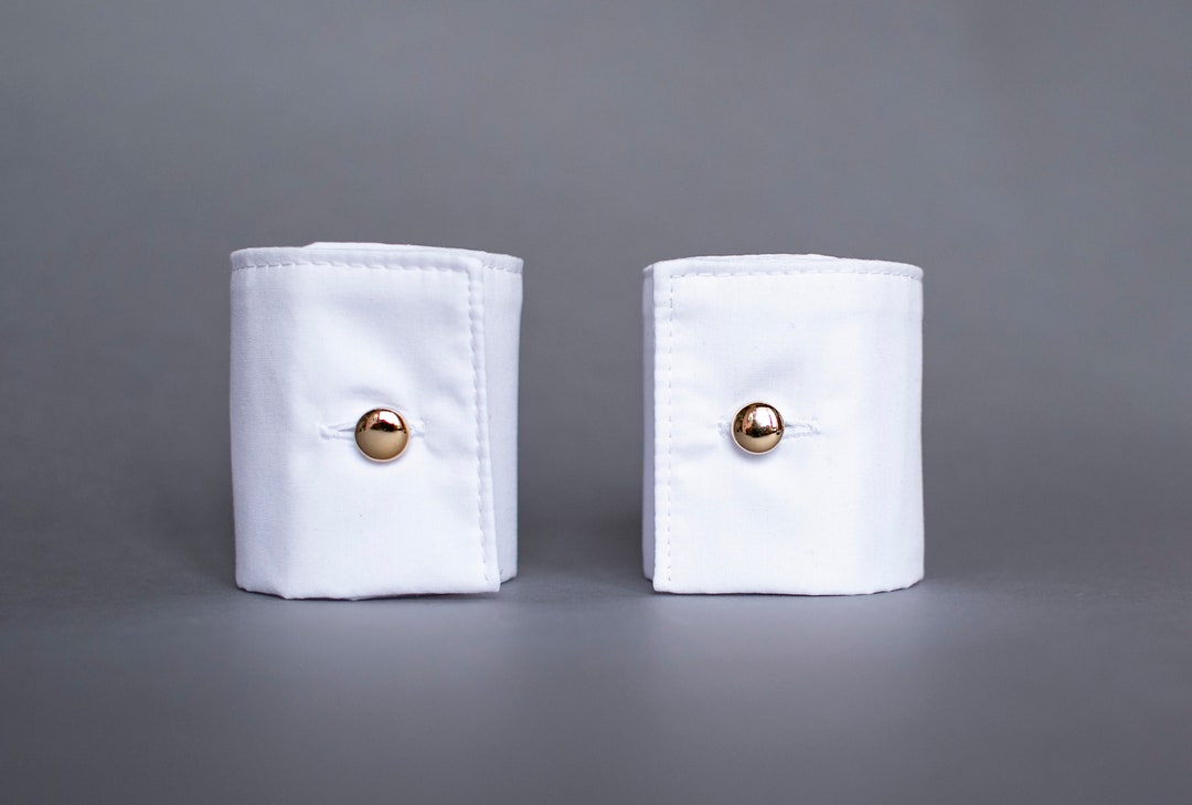 Detachable White Cotton Cuffs: Vintage Style Removable Wrist Cuffs ...