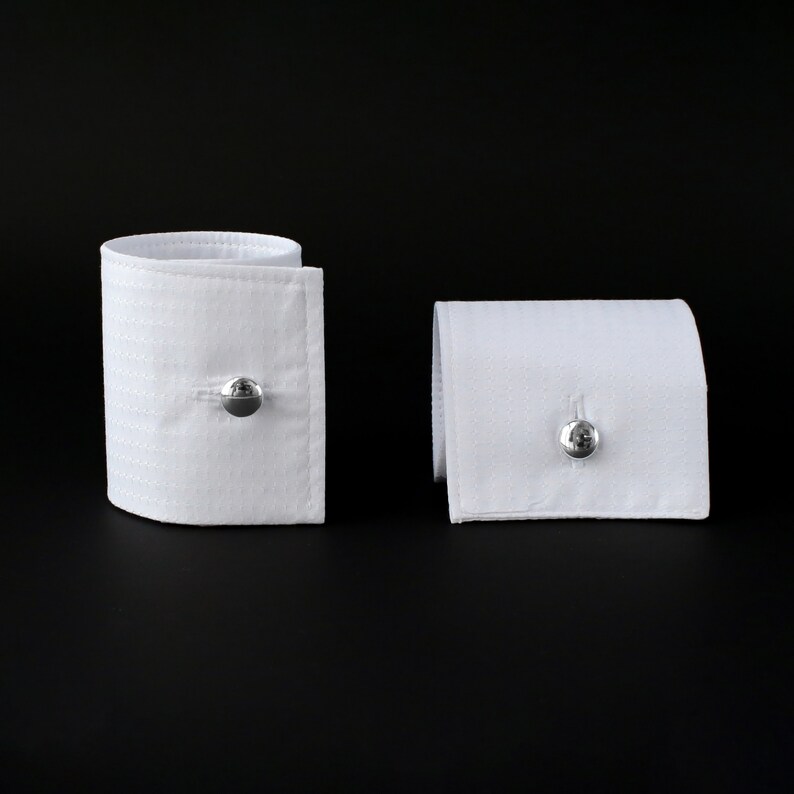 White Cuffs White Fabric Detachable Cuffs Cotton Wrist Cuff | Etsy