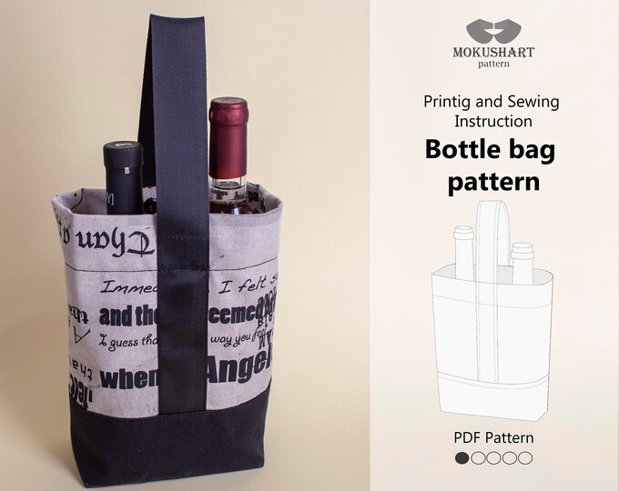 PDF Sewing Pattern, Fabric Wine Bag - Etsy